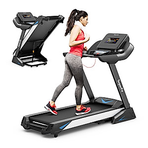 Goplus 4.75HP Folding Treadmill with 15% Auto Incline and APP, Commercial Heavy Duty Superfit Treadmill with 20 Preset Programs, Bluetooth Speaker, Soft Drop System, Pause, Running Machine for Home