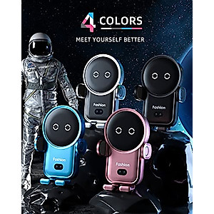 Wireless Car Charger iPhone with Vent Clip,15W Fast Charging Kharly Car Phone Charger Holder,Smart Sensor Auto-Clamping Fashion Phone Holder Mount for Car for iPhone 14 Pro/13 Samsung etc