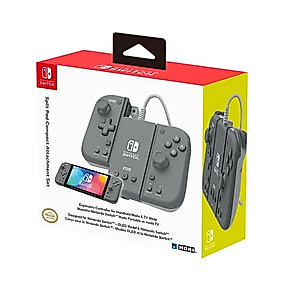 HORI Split Pad Compact Attachment Set (Slate Gray) for Nintendo Switch - Officially Licensed By Nintendo