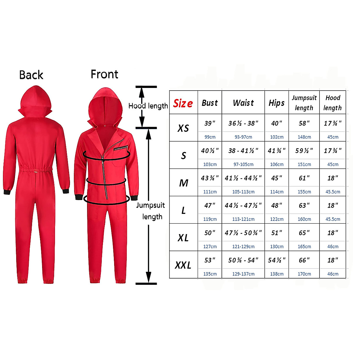 Casa De Papel Money Adult Heist Costume Red Jumpsuit Women Halloween L