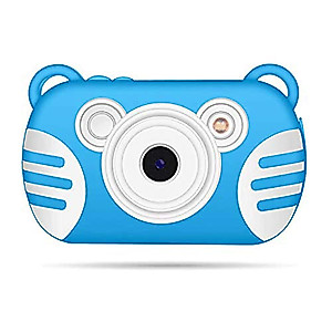 LKYBOA Waterproof Children's Camera -for Kids Video Cameras Kids Digital Camera 8MP 1080P HD Toys for 3-10 Year Old Girl with (Color : Blue)