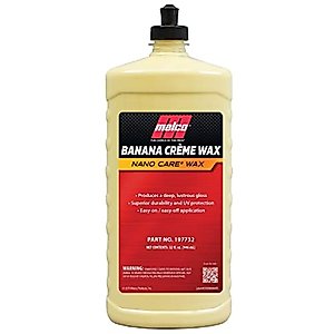 Malco Nano Care Banana Creme Wax - Deep Gloss Shine and Long-Lasting UV Protection / For Automotive, Marine and Industrial Finishes / 32 oz. (197732)