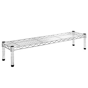 Shelving Inc. 8" d x 36" w Chrome Wire Shelving with 1 Tier Shelf, Weight Capacity 800lbs Per Shelf