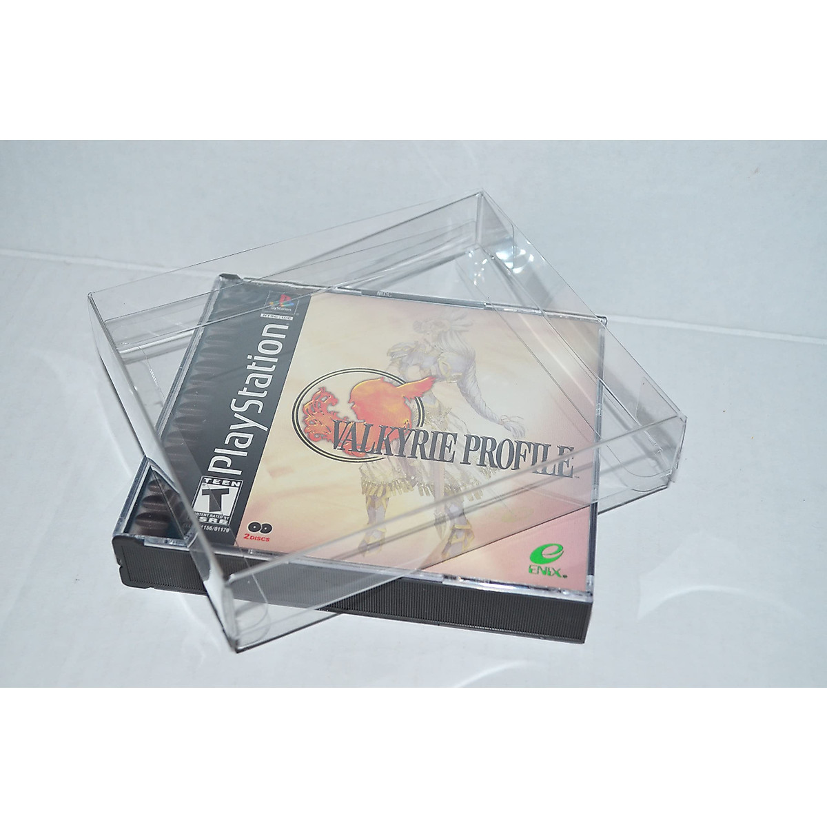 LOKI Premium Dual Double 2-4 Discs Video Game Protector Plastic Cases Display Sleeves Compatible with: Sony PlayStation 1 PS1 | Music Double 2-Discs Sets| 10 Pack