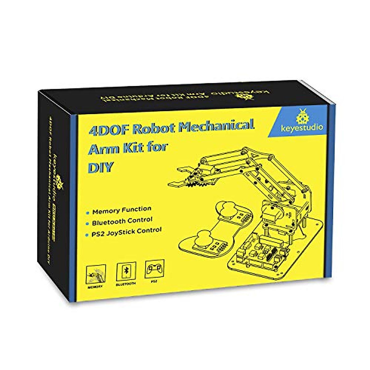 KEYESTUDIO Robot Arm Starter Kit for Arduino Coding Robotics Kit for Adults Teens 15+ Electronic Programming Project STEM Education