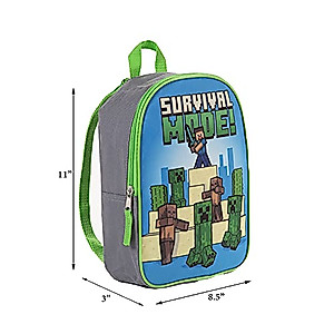 RALME Mine Craft “Survival Mode” Mini Backpack for Kids & Toddlers, 11 inch, Boy or Girl Small Backpack