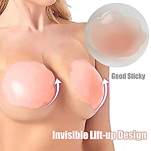 Sticky Bra for Breast Lift Pasties Nipple Covers Invisible Silicone Adhesive Bra Petals Stick on Bra