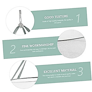 BioNyt 3 Pcs Beauty Sponge Drying Blue Hanging Clothes Drying Rack Containers for Clothes Round Laundry Basket Makeup Brush Drying Basket Laundry Hanging Mesh Rack Foldable Sweater Dryer (Color : Mat