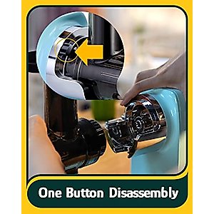 Hazel Quinn Masticating Juicer, Slow Cold Press Juicer Machines for Fruit and Vegetable, Easy to Clean, 2-Speed Modes & Reverse Function, 80 RPM Quiet Motor Below 65dB, Mint Green, Retro Style