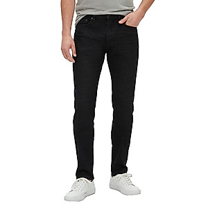 GAP Mens Slim Taper Fit Jeans, Washed Black, 36W x 30L US