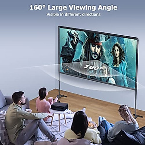 YOWHICK Projector Screen with Stand 120 inch Outdoor Indoor Projection Screen, Foldable Portable HD 4K Double Sided Projection Screen with Carry Bag and Sturdy Frame