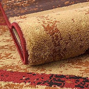 Rugs.com Cafe Collection Rug – 8' x 10' Multi Medium Rug Perfect for Living Rooms, Large Dining Rooms, Open Floorplans