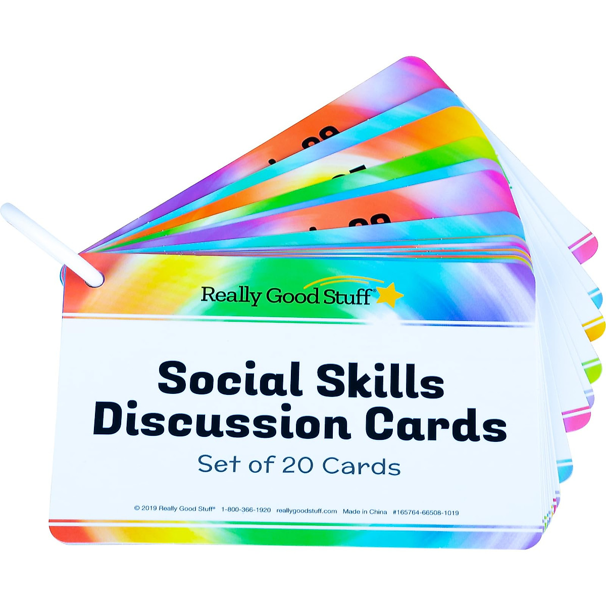 Really Good Stuff Social Skills Discussion Cards - Set of 20 Conversation Cards for Kids - Social Emotional Learning Activities for Understanding Social Rules and Developing Essential Social Skills