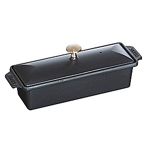 STAUB Rectangular Dish 30 x 11 cm Cast Iron Terrine, 30 cm x 11 cm, Black