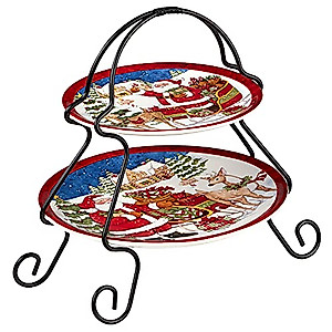 Certified International Santa's Workshop 2-Tier Server, Multicolor