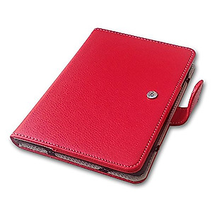 Book Style Pu Leather Case Cover Compatible with Barnes & Noble Nook GlowLight 4 6" ebook Reader Protective Sleeve (Red)