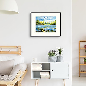 Golden State Art, 16x20 Black Picture Frame Displays Photo 11x14 with Mat or 16 x 20 Without Mat for Wall Mounting, Classic Satin Aluminum Frames with Real Glass (Pack of 1)