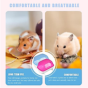 POPETPOP Hamster Sand Bath - Dust Bath Hamster Bathroom Bath Sand Room Sauna Toilet Sandbox 2 Pack, 12.5 x 9 x 9cm