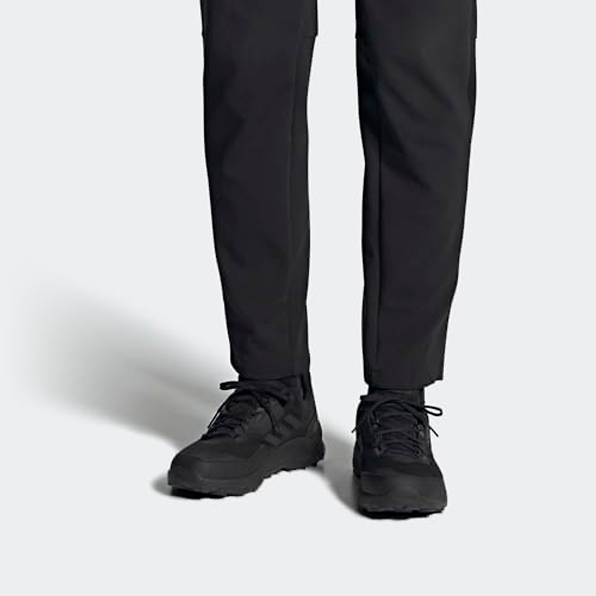 adidas Men's Terrex Ax4 Wide Hiking Sneaker, Black/Carbon/Grey, 10.5