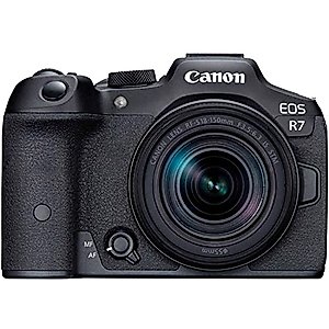 Camera Bundle for Canon EOS R7 Mirrorless Camera with RF-S 18-150mm f/3.5-6.3 is STM and RF 100-400mm f/5.6-8 is USM Lens + Microphone with Video Kit Accessories (Renewed)