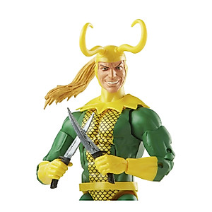 Marvel Legends Series Loki 6-inch Retro Packaging Action Figure Toy, 3 Accessories