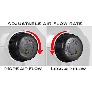 Aquatop Breza Aquarium Air Pump Dual Outlet, Fully Adjustable, Super Quiet, up to 100 Gal Fish Tank, AP-100