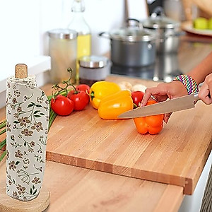 Pinowu Reusable Paper Towels Cotton Cloths (12pcs), Absorbent Kitchen Dishcloths (10x10 inch) Washable Paperless Towels Zero Waste Alternative Napkins for Kitchen Household Cleaning