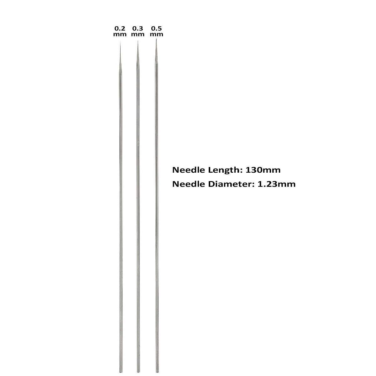 Uouteo 0.2mm, 0.3mm, 0.4mm,0.5mm Airbrush Nozzle Needles Replacement Parts for Airbrush Trigger Gun