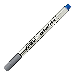 SCHMIDT P8126 Short Capless Rollerball Refill Fine Point 0.6mm, Blue, 2 Pack Blister (SC58120)