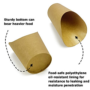 CAMKYDE 100 Pcs French Fries Holder, 12oz Disposable Paper French Fry Cups Charcuterie Cups for all Occasions (12oz)