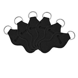 AUEAR, Lip Balm Holder Key Ring Lanyard Lipstick ChapStick Key Chain Holders for Group of Coworkers (10 Pack, Black)