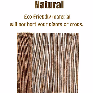 Landgarden Natural Willow Privacy Fence Screen, Wood Fence Rolls Cover for Outdoor Balcony Patio Garden Border, Eco-Friendly Willow Branches Panel, 5 Feet High x 9.8 Feet Long