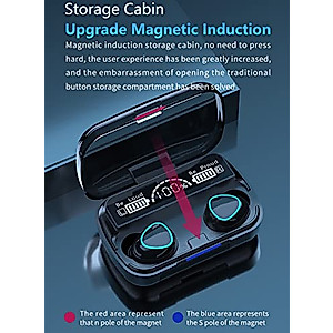 LELEBEAR TWS Bluetooth 5.1 Earphones 3500mah Waterproof Charging Box Ipx7 Waterproof Noise Cancelling Sports Touch Control Wireless Earphones (Dark Green)