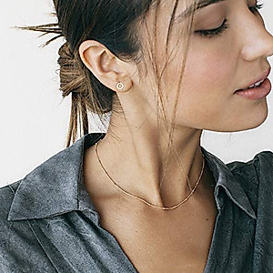 IEFWELL Gold Initial Necklaces for Women, 14K Gold Filled Letter Necklaces for Girls Gold Initial Necklaces for Teens Girls Initial Necklaces Gold Jewelry（K）