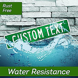 Street Sign, Custom Road Signs, 8 Colors, Single/Duplicate Sign Option, Reflective/Non Reflective, Screws Option, 4x18 Inch, Thick Rust-Free AlumaBond, (Classic) Made in USA By My Sign Center