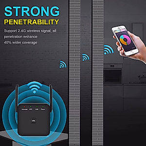HIMALU 2024 Newest WiFi Extender/Repeater，Covers Up to 9860 Sq.ft and 60 Devices, Internet Booster - with Ethernet Port, Quick Setup, Home Wireless Signal Booster