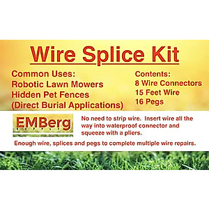 EMBerg Waterproof Wire Splice Kit for Wire Break Repair in Electric In-Ground Dog Fence Systems and Robot Lawn Mowers