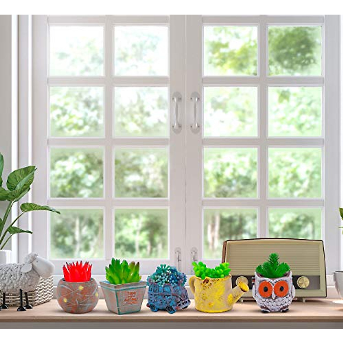 CHENP.HMC Planters Set of 5 Ceramic Succulent Planter Pot with Drainage,Planting Pot Flower Pots,Small Planter Pots for Garden,Cactu,Succulent Pot(Plants Not Included)…