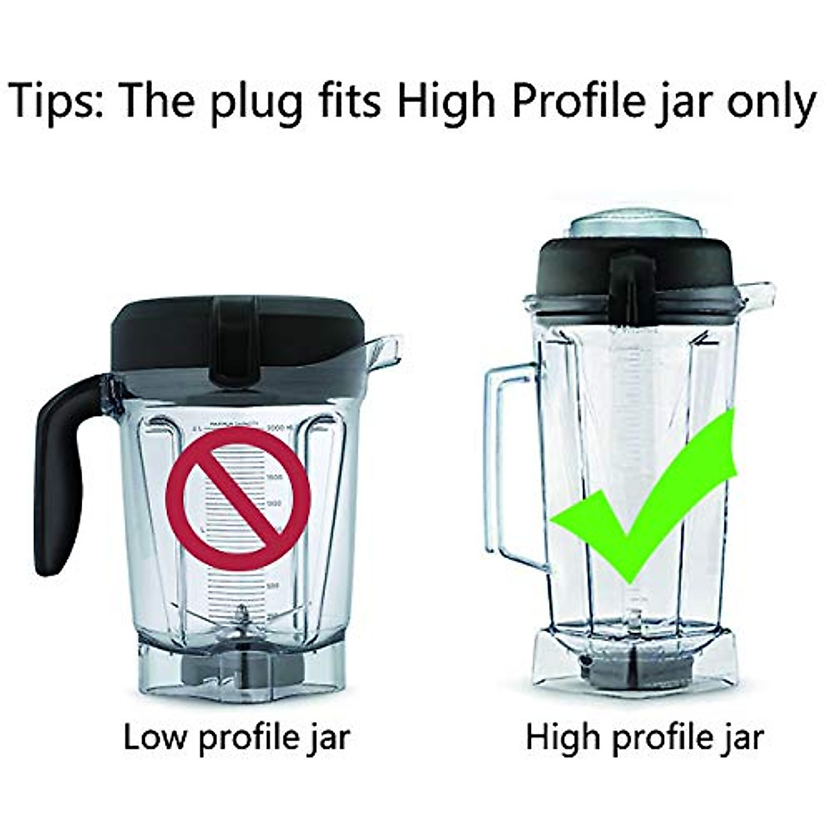 Lid Plug for Vitamix 64oz High Profile Container Blender Replacement Parts, Fit Drink Machine 2 Speed, Vita Prep, Vita Prep 3, XL Blender (Plug)