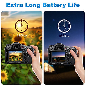 2 x 8800mAh Rechargeable NP-F970 Batteries and Charger, NP-F970 Battery Replacement for Camorder/Video Camera/ Handycams/Monitor/Light Ring, Dual NPF Battery Charger for NP-F970/770/570, FM50/70/90