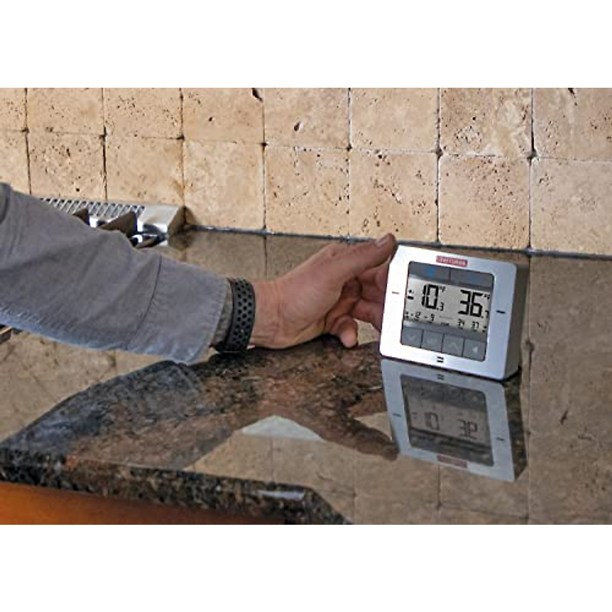 CRAFTSMAN Wireless Digital Refrigerator and Freezer Thermometer with Stainless Steel Temperature Gauge (CMXWDCR00514)