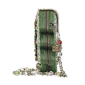 Mary Frances Holiday in Bloom Embellished Holiday Tree Handbag, Green