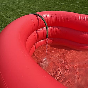 Ban.do Red Heart-Shaped Inflatable Swimming Pool, Large Blow Up Pool Fits 2-3 Adults, Red Heart