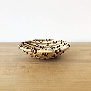 Small African Basket: Cyarwa/Rwanda Basket/Woven Bowl/Sisal & Sweetgrass Basket/Tan, Brick, Rust
