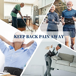 ZEAMO Back Brace for Men and Women Lower Back Pain Relief, Adjustable Lumbar Support Belt with 3 kinds of replacement lumbar pads, Waist Support for Herniated Disc, Sciatica, Scoliosis