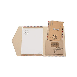 quan jewelry Tribe Mama Bar Heartbeat Heart Pendant Necklace, Fiendship EKG Bar Necklaces for Mom. Mom Necklace for Expecting Mothers and Women with Greeting Card