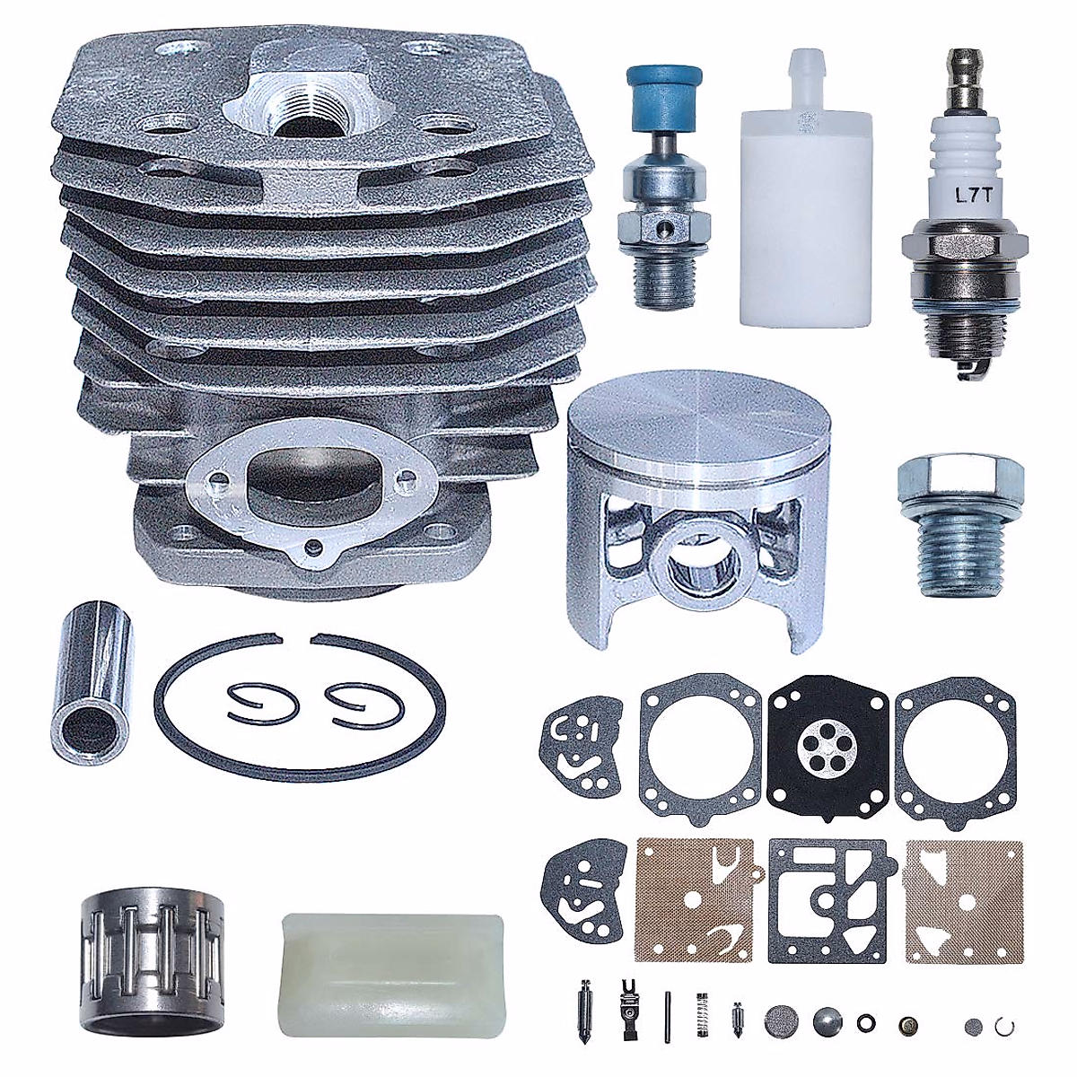 AUMEL 45mm Cylinder Piston Carb Repair Kit For Husqvarna 254 154 XP 254XP Chainsaw Replace 503503903