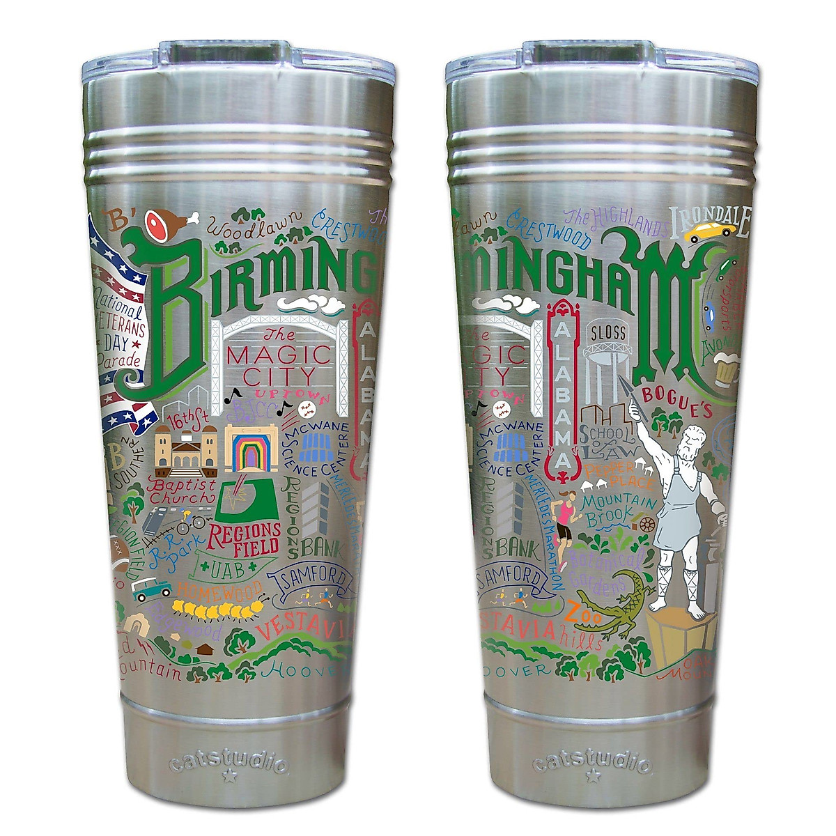 Catstudio Big Sur Thermal Tumbler | Triple Wall Insulation With Non Slip Bottom | Great Travel Cup for Water, Coffee, Tea, or Smoothies