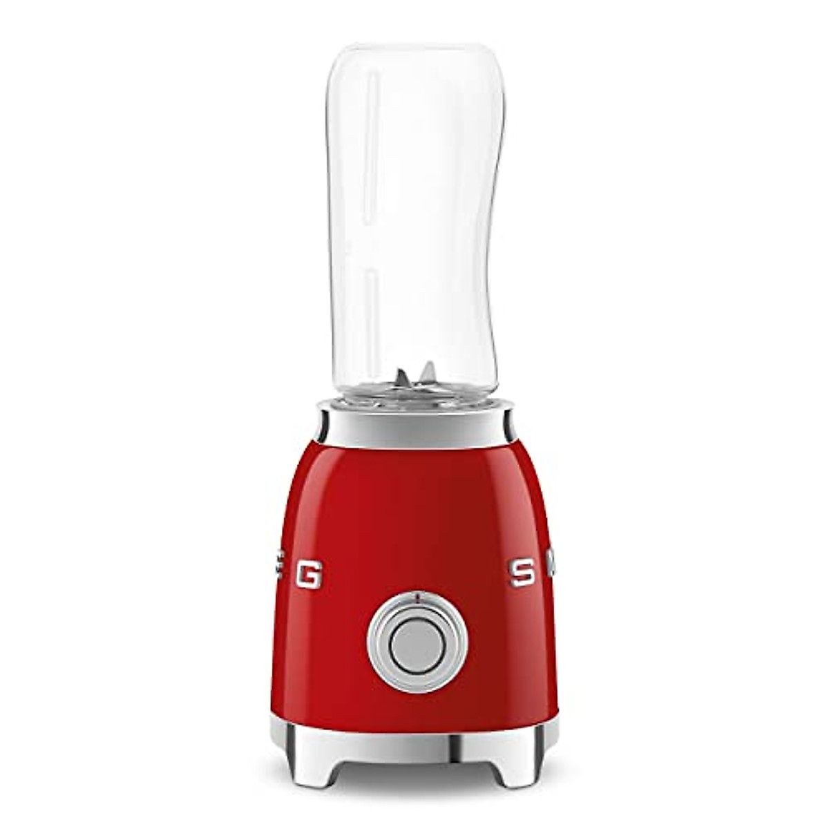 SMEG 50's Retro Style Personal Blender with Backlit Knob and Two 600 ML BPA Free bottles PBF01RDUS Red