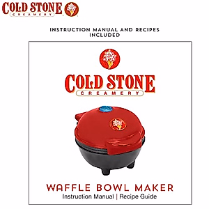 Cold Stone Creamery Waffle Maker, Mini Waffle Bowl Maker, Electric, Nonstick, 4 inch cooking surface
